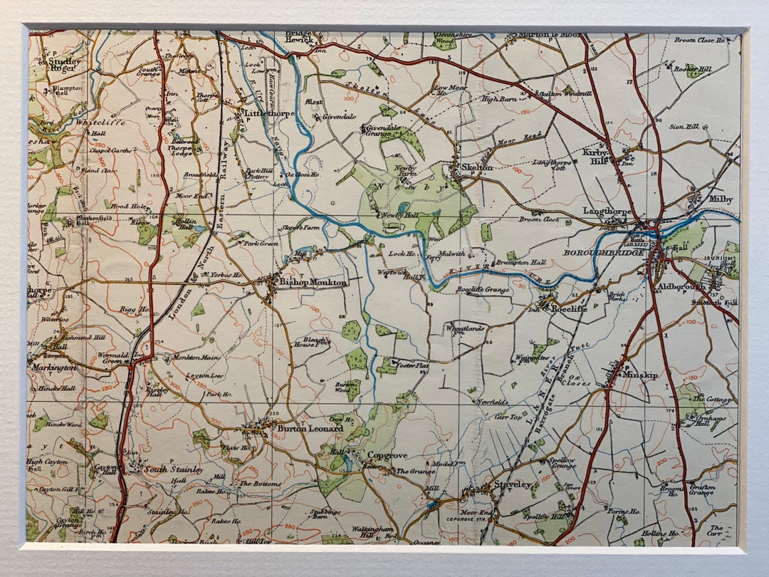 Borougbridge, Newby Hall, Copgrove and Surrounding Area Original 1930 ...