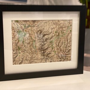 Original 1931 Mullion Surrounding Area Mounted Map - Etsy