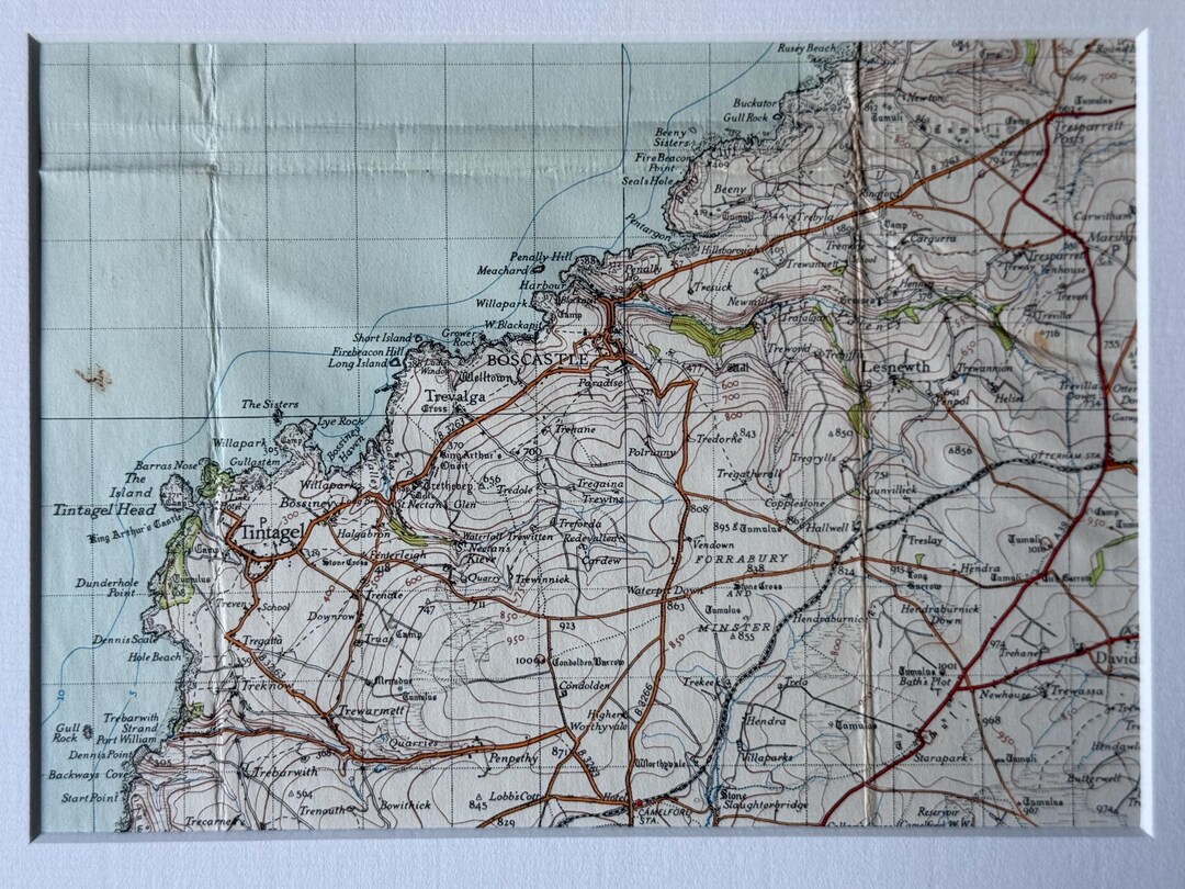 Boscastle, Tintagel, Lesnewth and Surrounding Area Original 1946 ...
