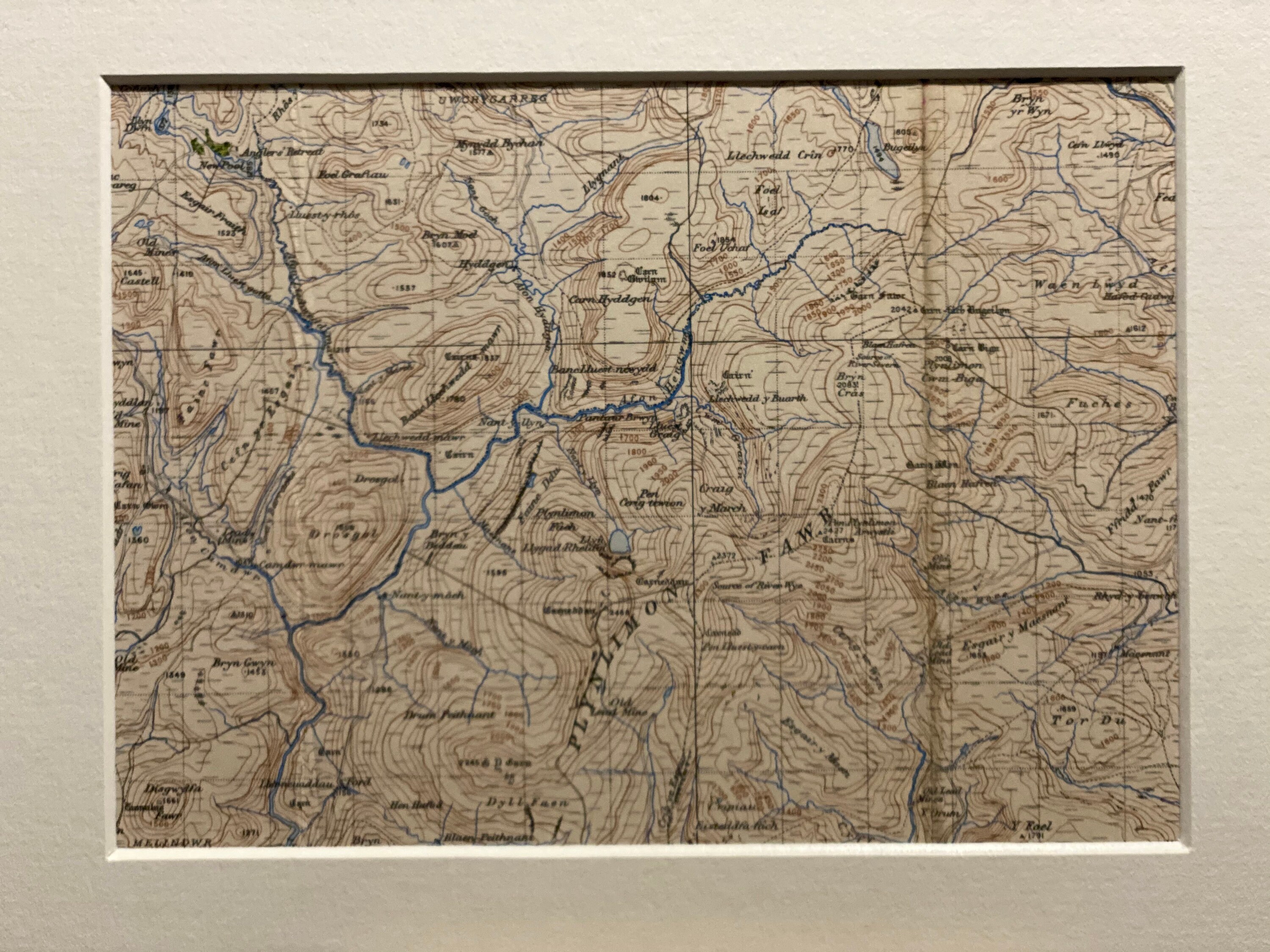 Plynlimon Fawb and Surrounding Area Original 1947 Ordnance Survey ...