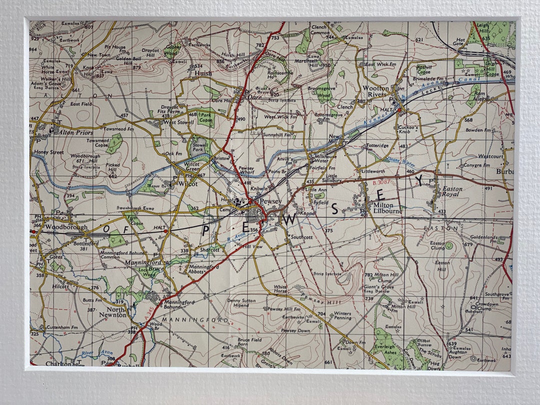 Pewsey, Woodborough, Woothon Rivers and Surrounding Area Original 1963 ...