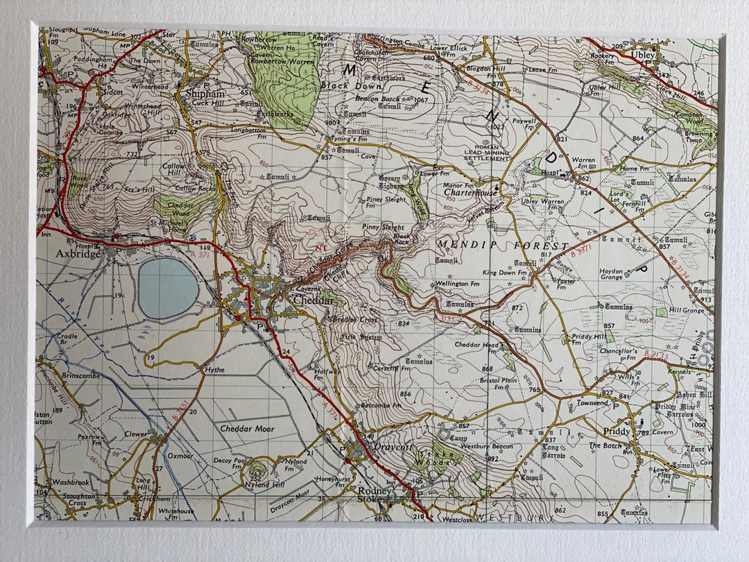Cheddar, Cheddar Gorge, Mendip Forest and Surrounding Area Original ...