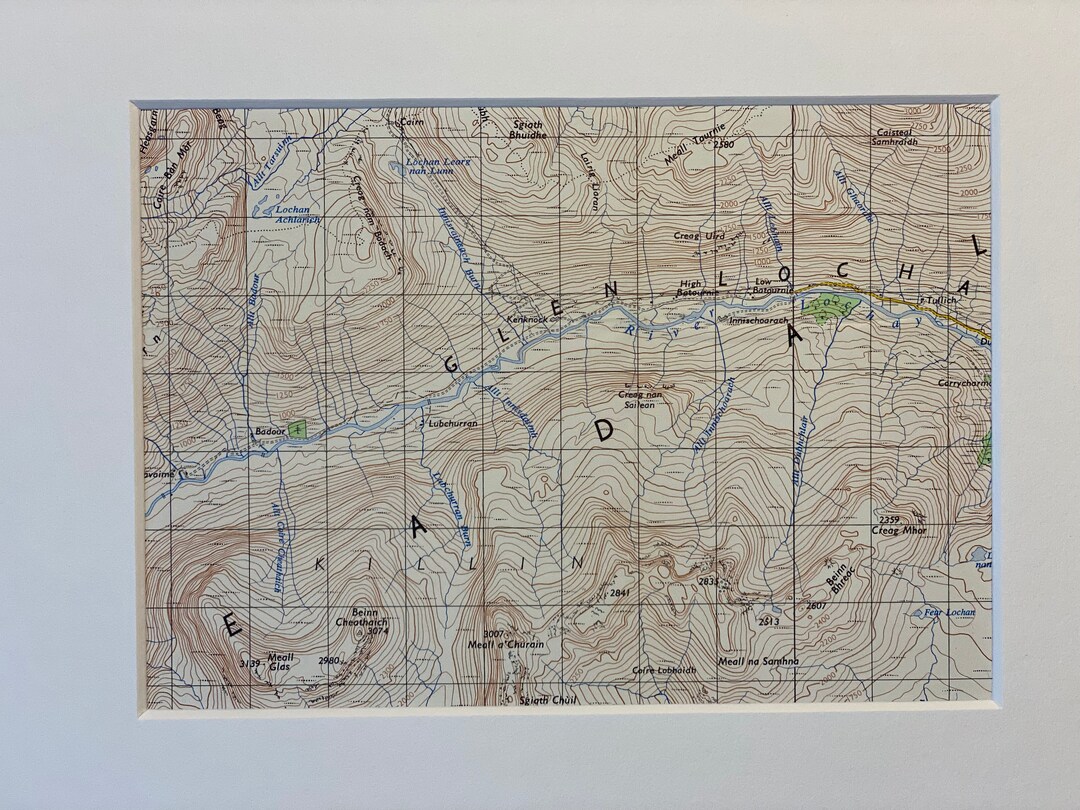 Glen Lochay, Killin and Surrounding Area Original 1956 Ordnance Survey ...