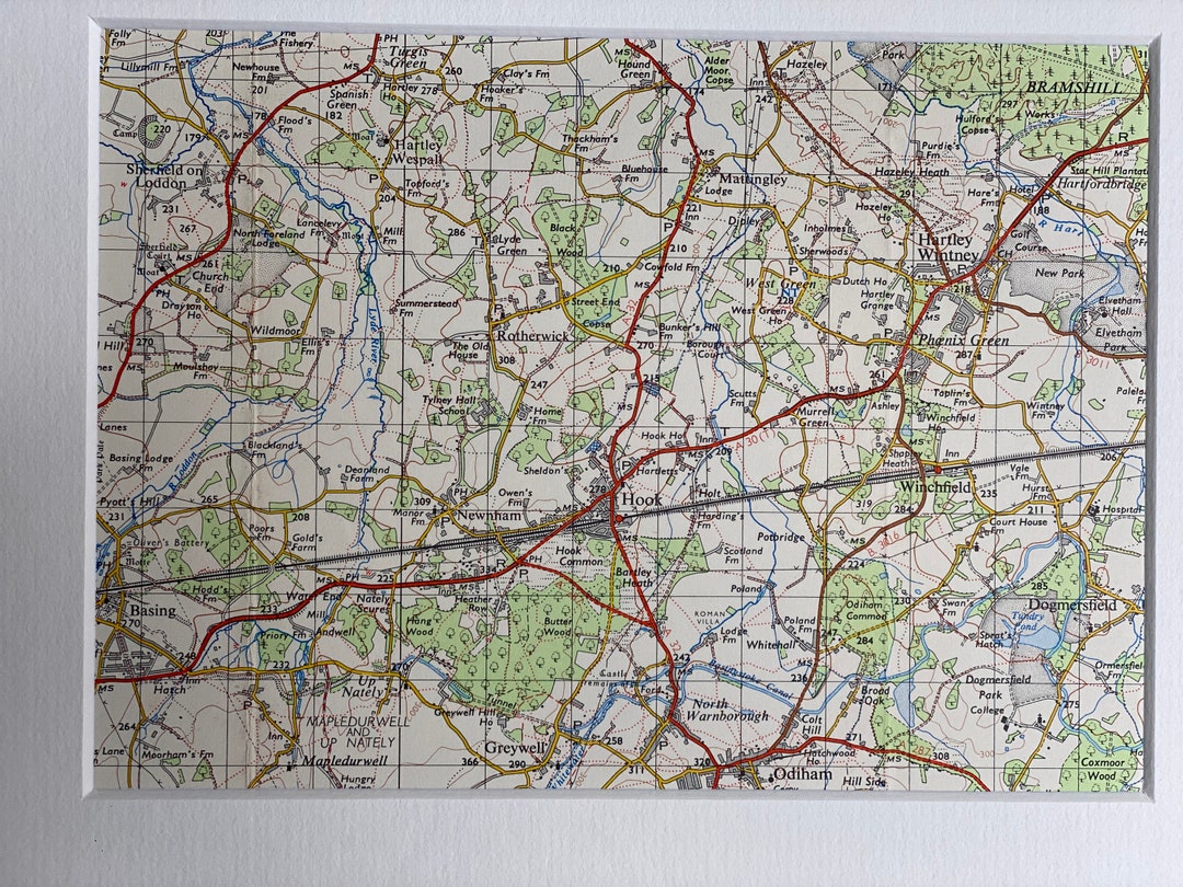 Hook, Hartley Wintney, Winchfield and Surrounding Area Original 1959 ...