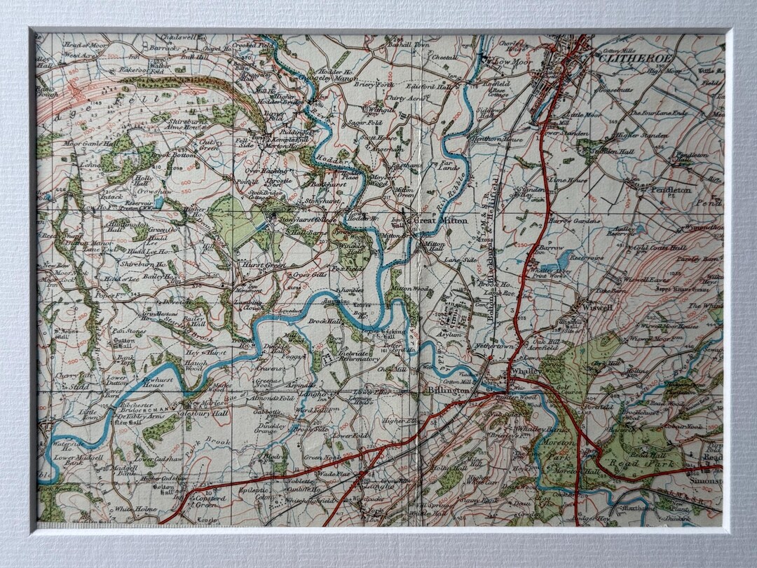 Clitheroe, Billington, Whalley and Surrounding Area Original 1933 ...