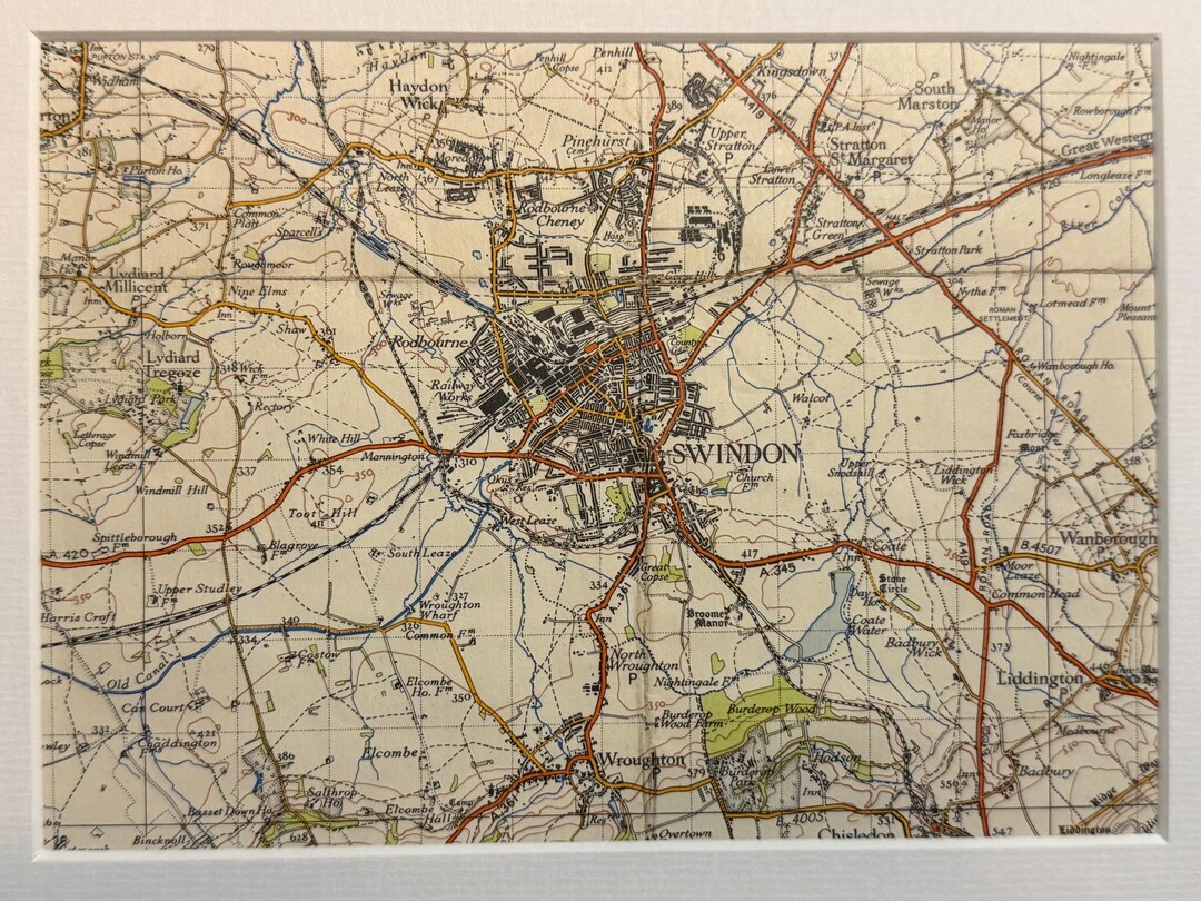 Swindon, Wroughton, Liddington and Surrounding Area Original 1947 ...