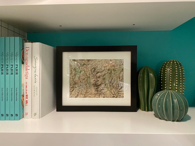 Original 1931 Mullion Surrounding Area Mounted Map - Etsy