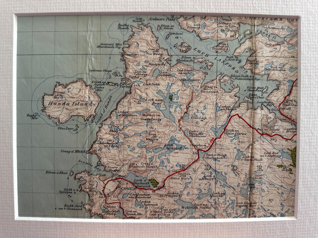 Hunda Island, Scourie, Loch Laxford and Surrounding Area Original 1947 ...