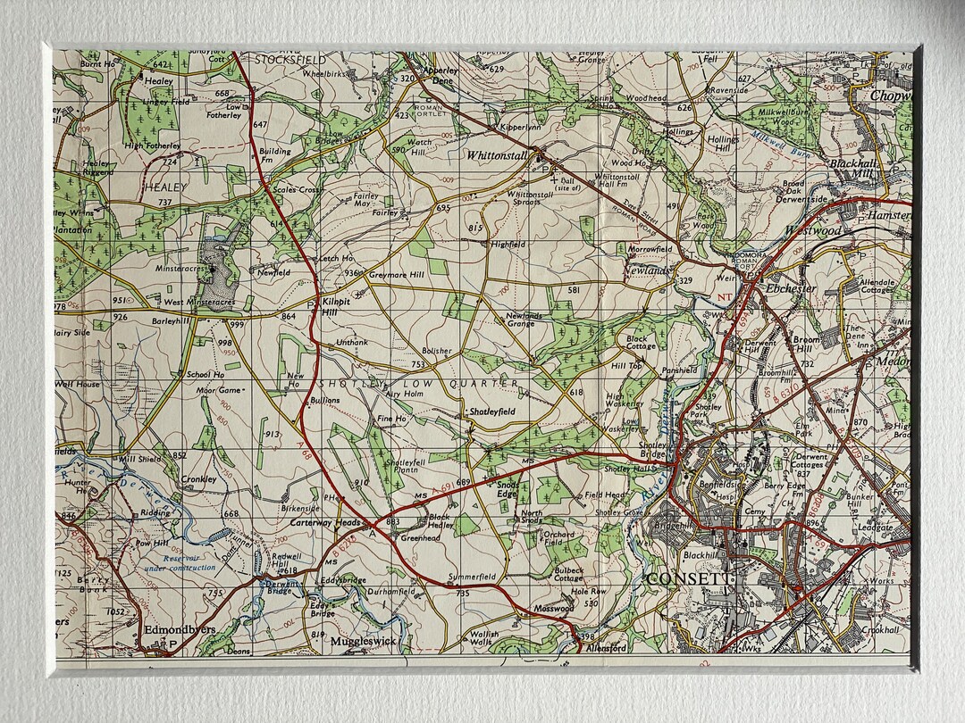 Consett, Chopwell, Ebchester and Surrounding Area Original 1964 ...