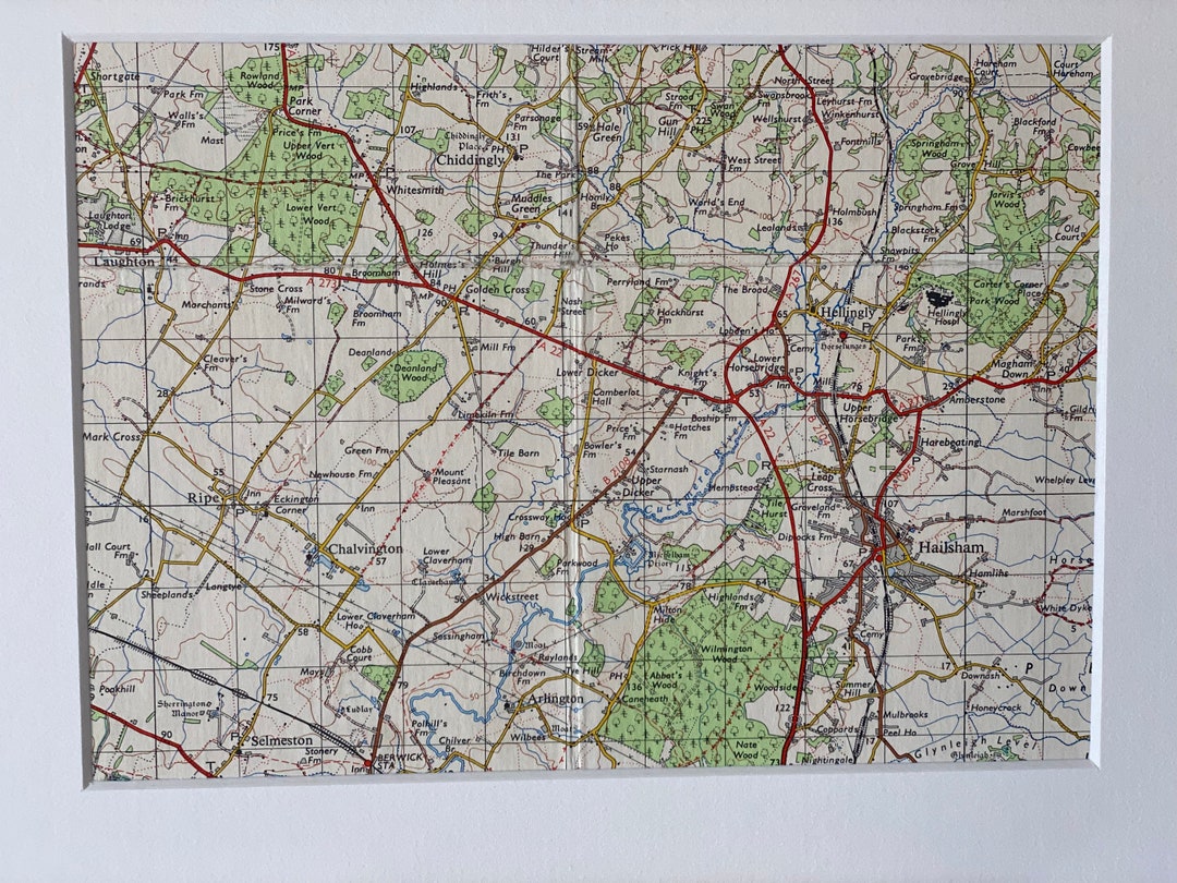 Hellingly, Hailsham, Chavington and Surrounding Area Original 1965 ...