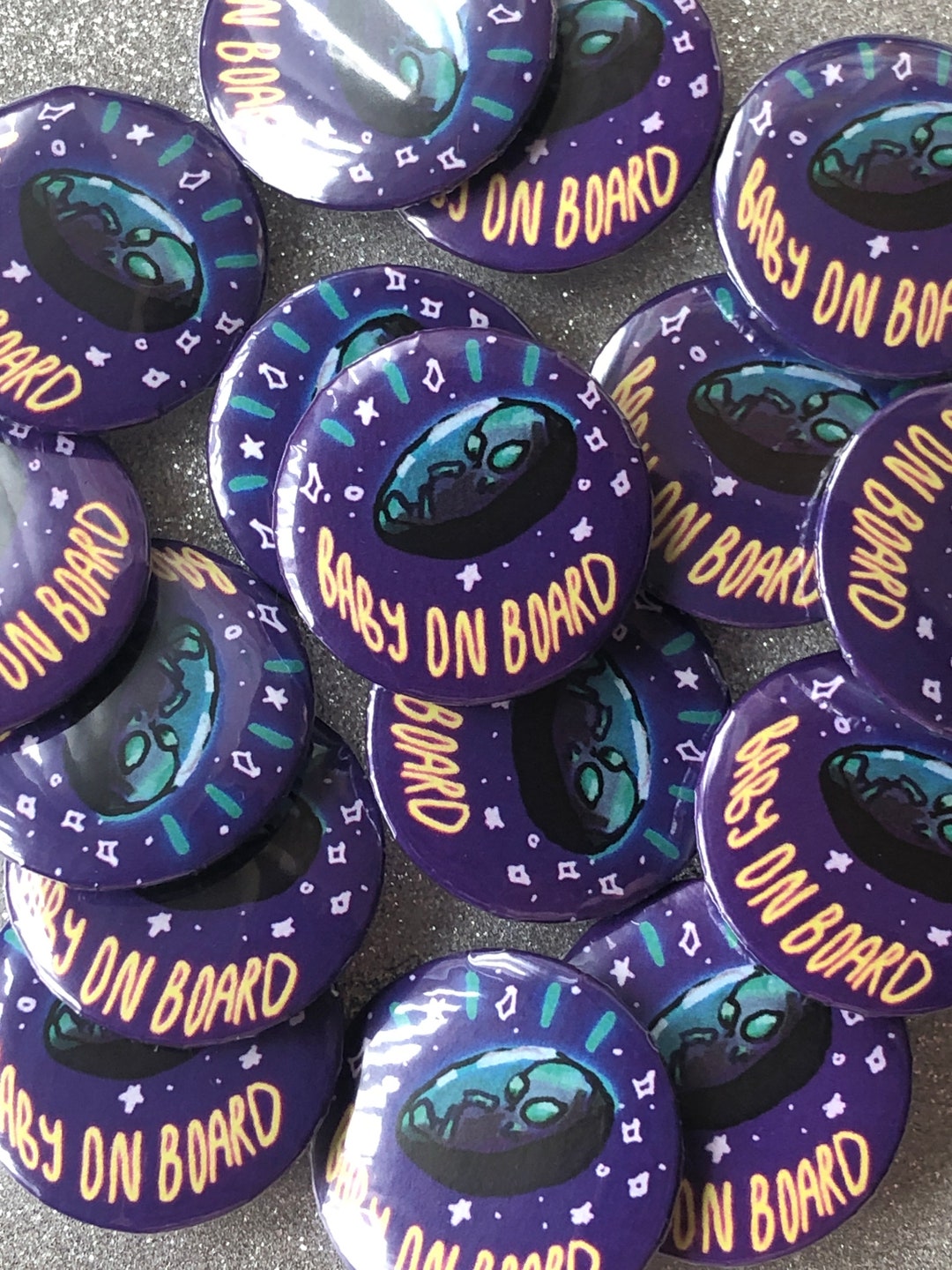 Baby on Board Funny Alien Badge - Etsy