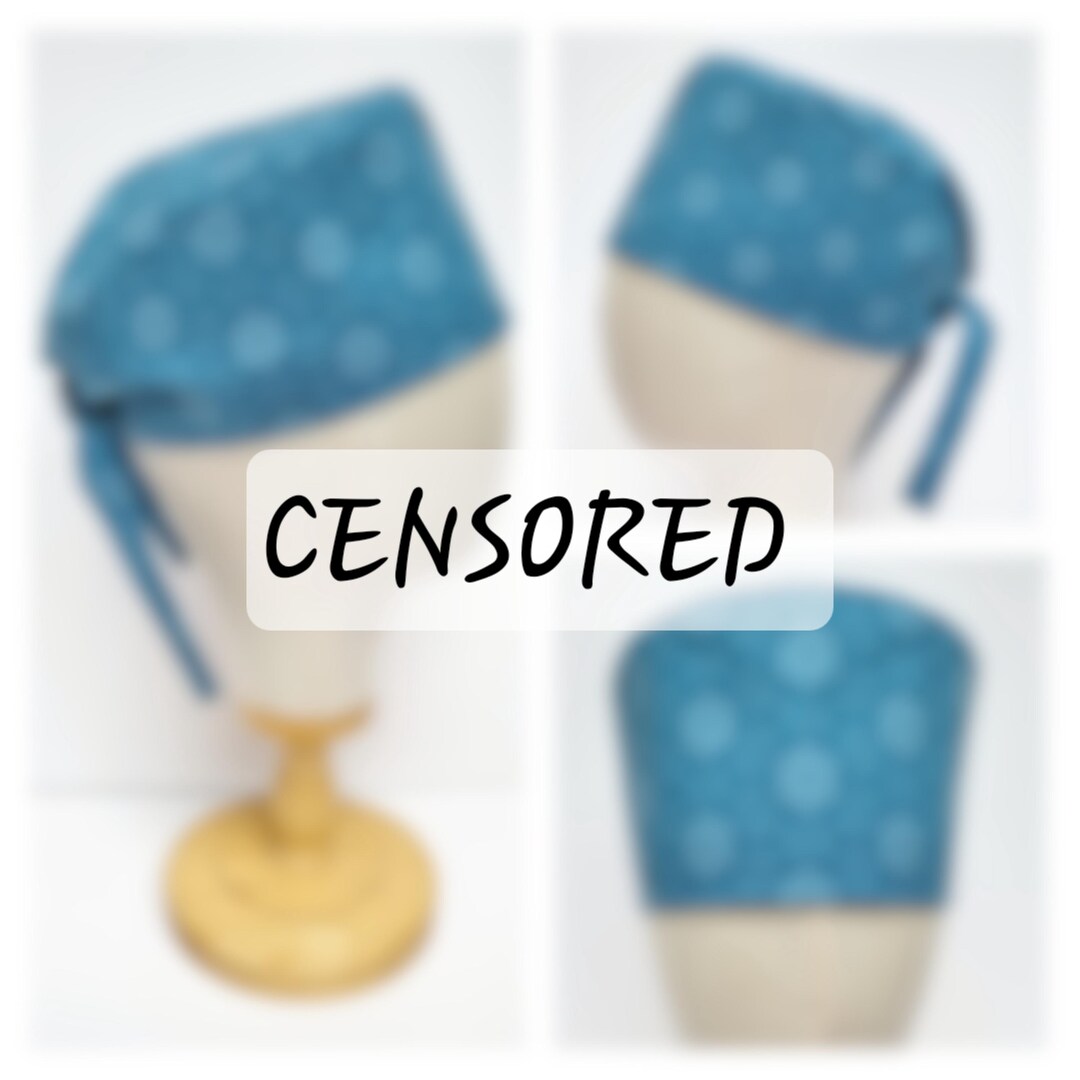 Swearing Pattern Print Unisex Pixie Style Surgical Scrub Hat, Cap ...
