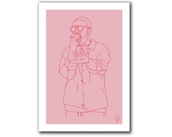 Pink Mac Miller Art - Etsy