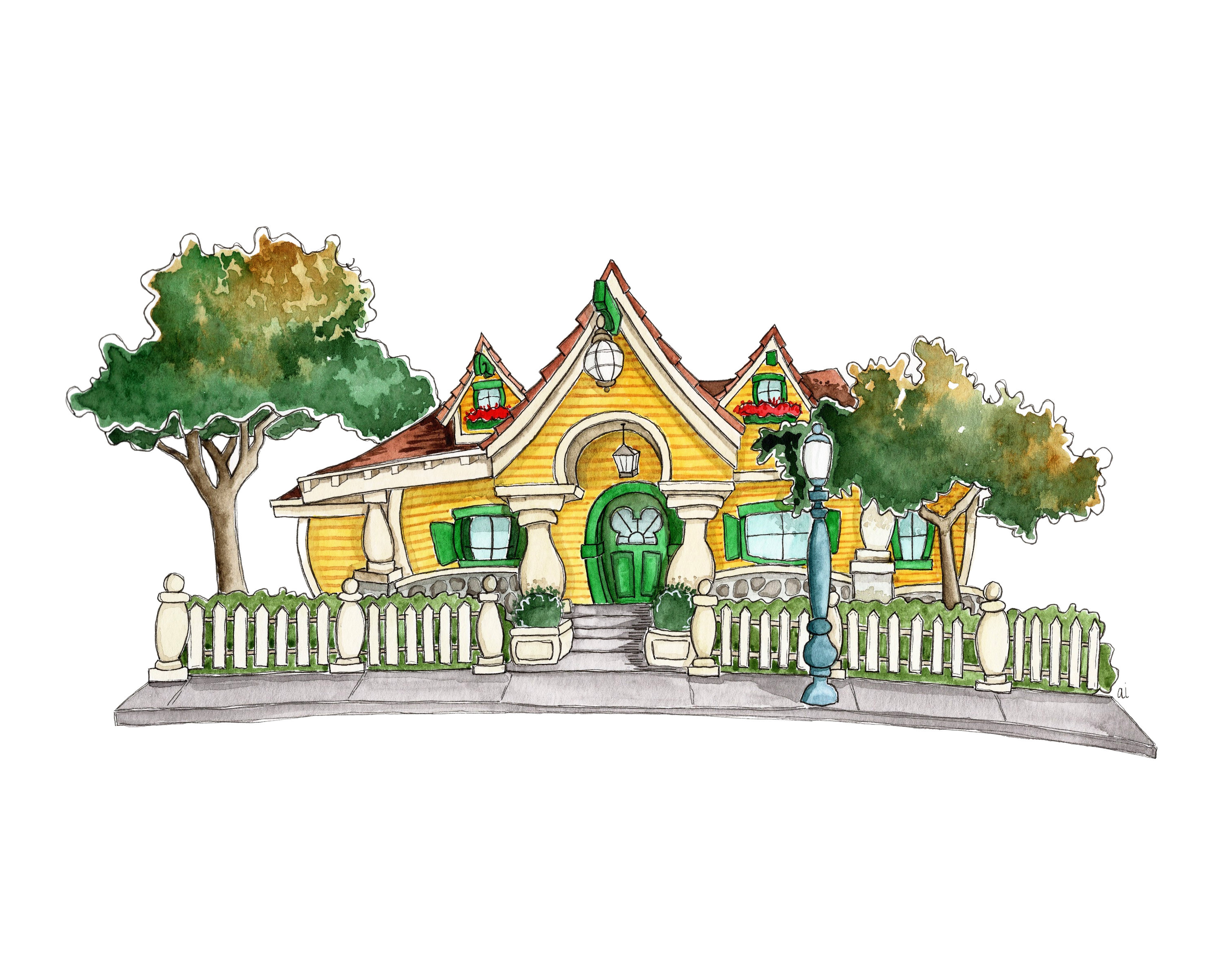 Mickey Mouse House Disneyland - Etsy