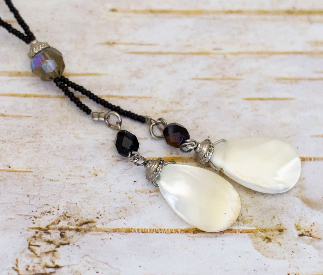 18 Inch, Vintage Mermaid Mother of Pearl Teardrop Necklace - BV1 - Etsy
