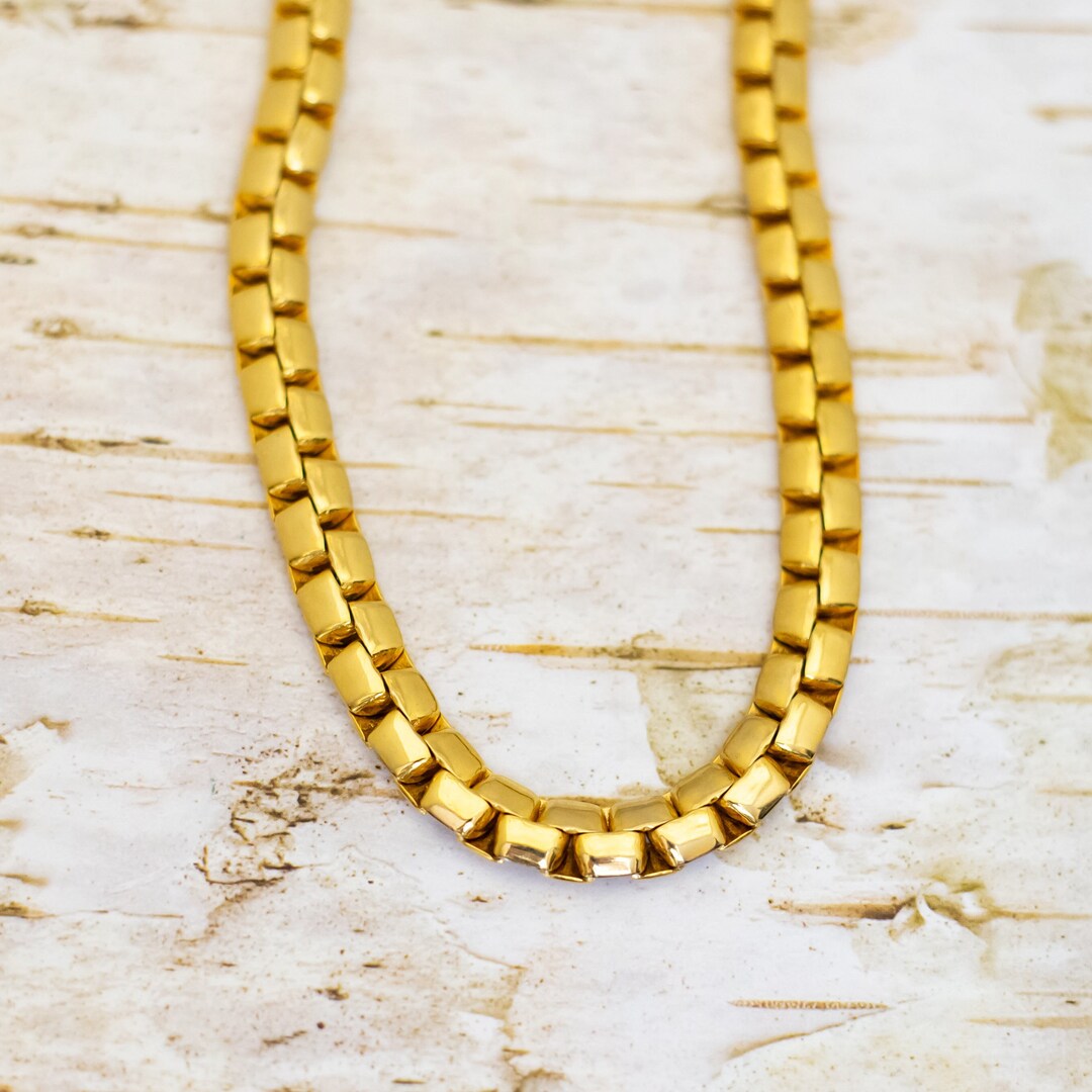 36 Inch, Vintage Double Box Chains Stylish Heavy Chain Necklace - B15 ...