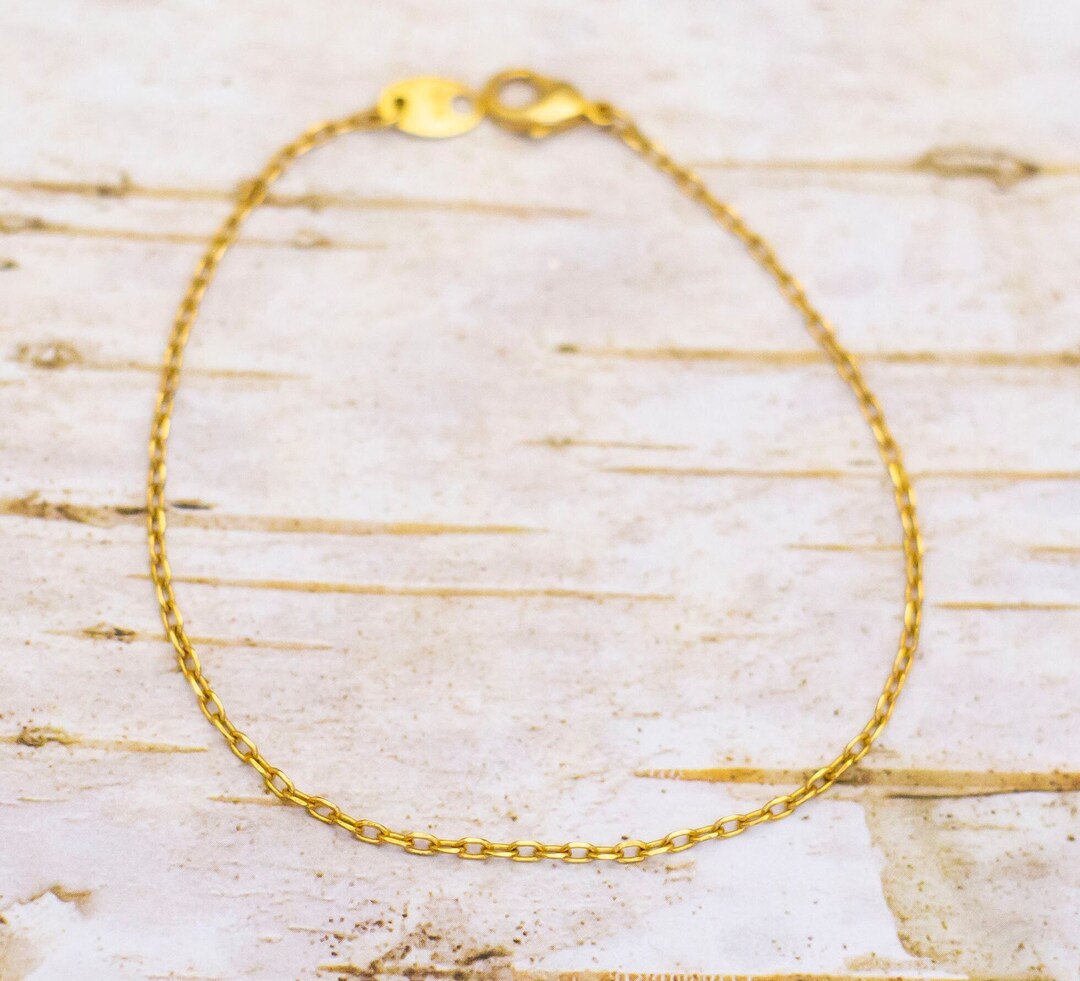 8 Inch, Vintage Cable Style Chain Gold Tone Bracelet by Avon - BJ1 - Etsy