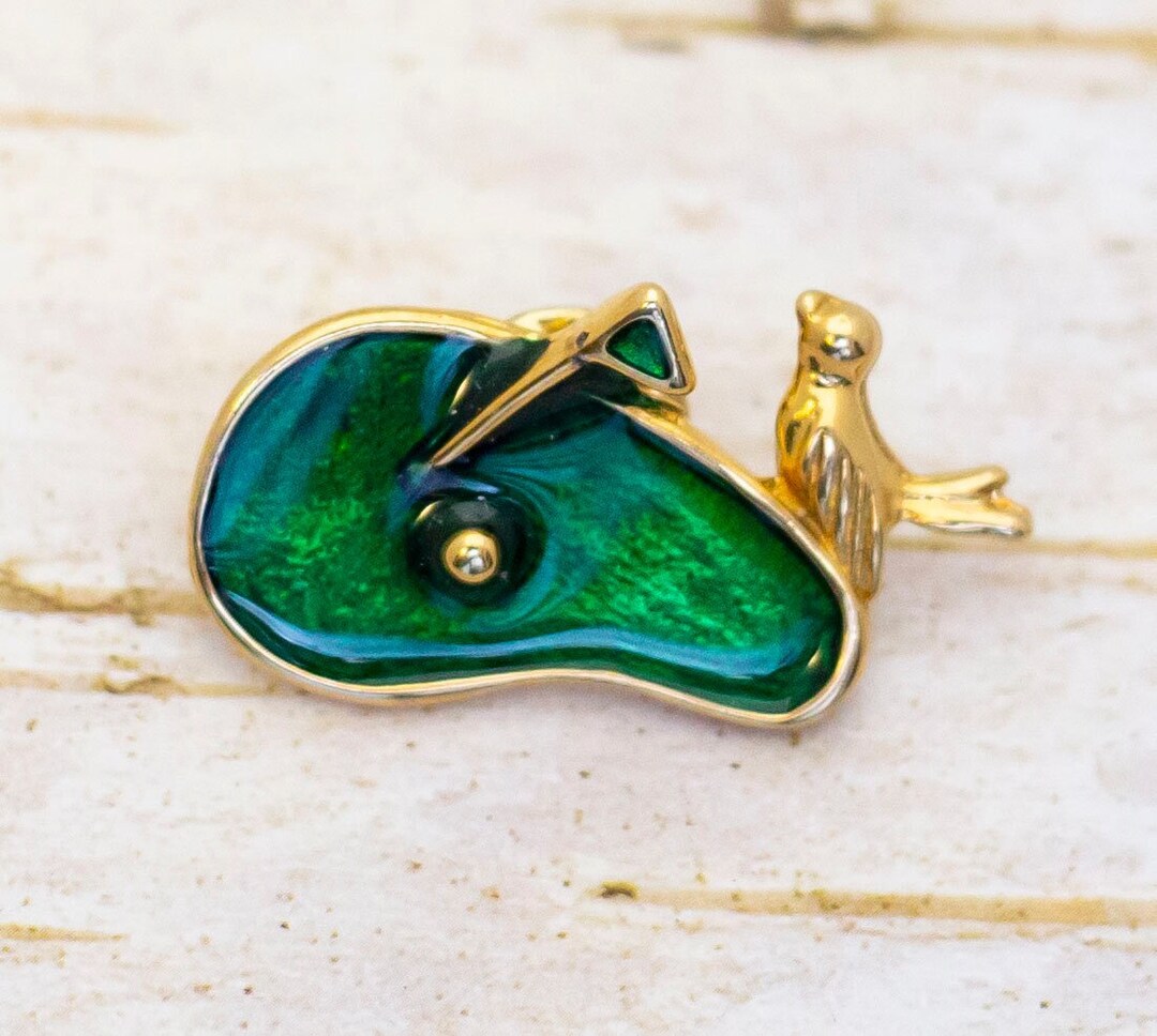 Vintage Art Deco River Pond Bird Pin - BX1 - Etsy