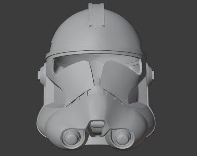 Star Wars Clone Trooper Phase II Helmet 3D Print Files, DIY Star Wars Trooper Digital File ...