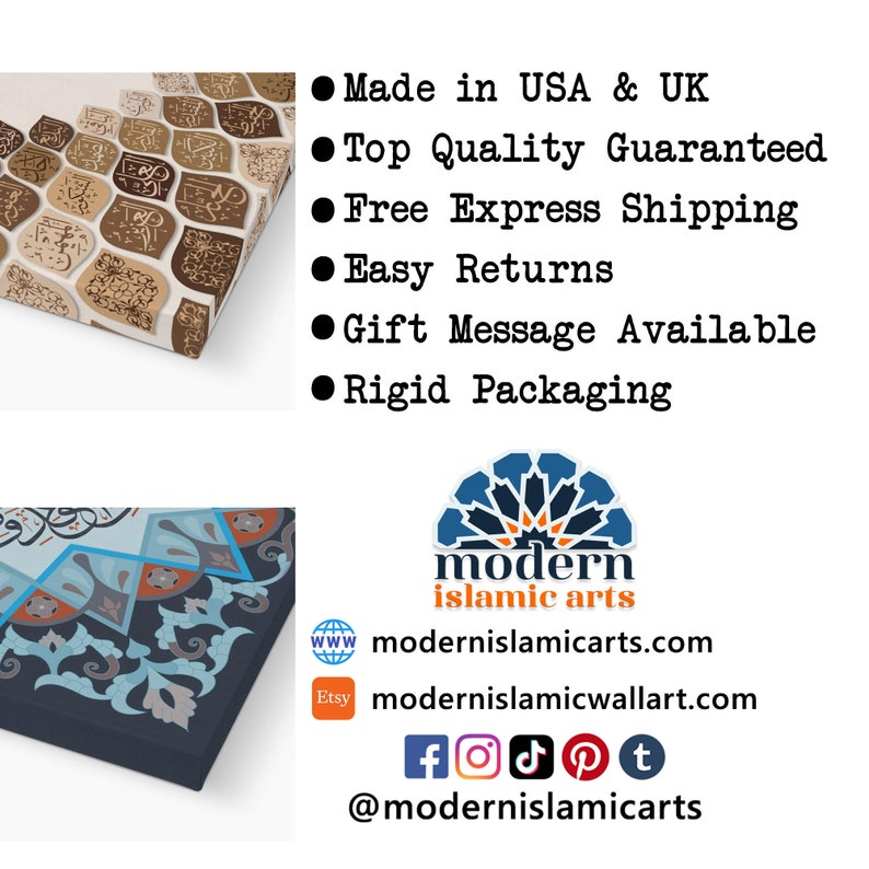 Islamic Wall Art Islamic Gift Arabic Wall Art Islamic | Etsy