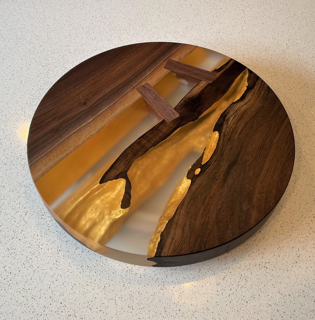 Walnut Lazy Susan / Lazy Susan / Live Edge Lazy Susan / Wood - Etsy