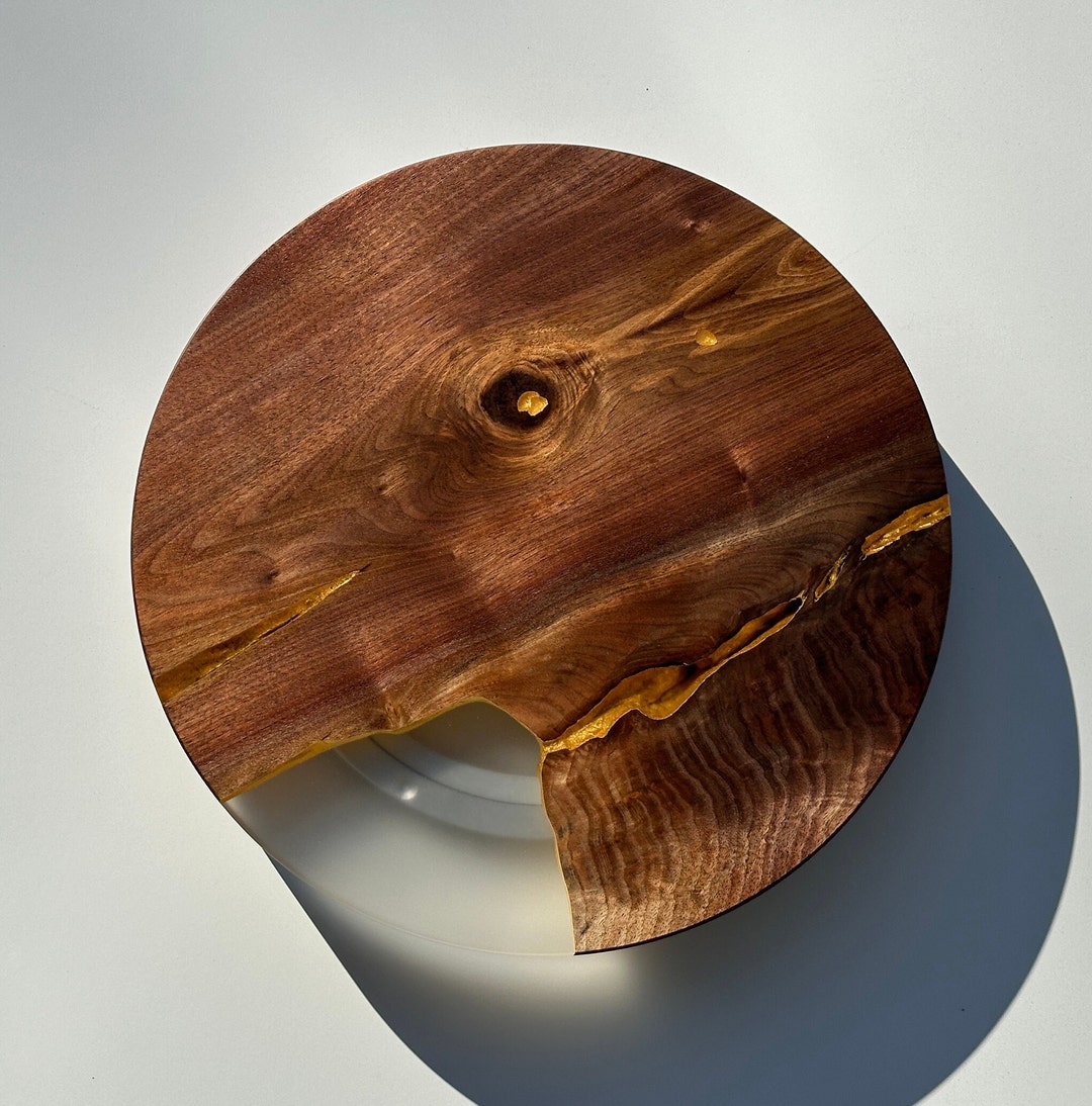 Walnut Lazy Susan / Lazy Susan / Live Edge Lazy Susan / Wood Lazy Susan ...