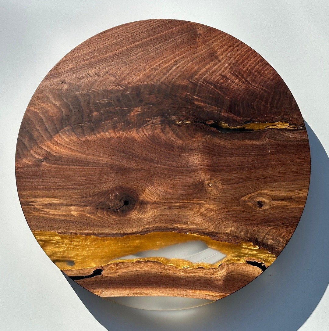 Walnut Lazy Susan / Lazy Susan / Live Edge Lazy Susan / Wood Lazy Susan ...