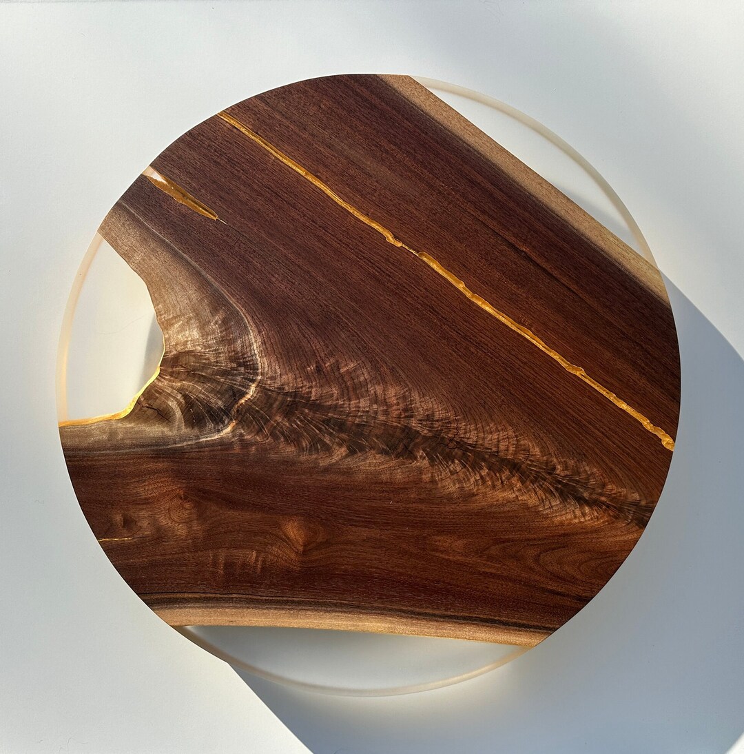 Walnut Lazy Susan / Lazy Susan / Live Edge Lazy Susan / Wood Lazy Susan ...