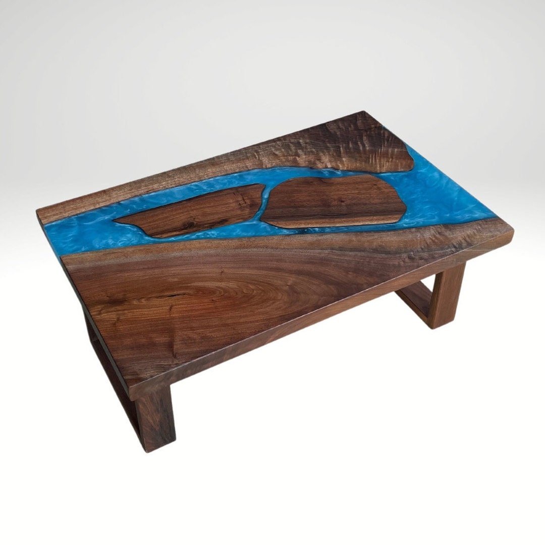 Live Edge Coffee Table / Walnut Coffee Table / Epoxy Coffee Table ...