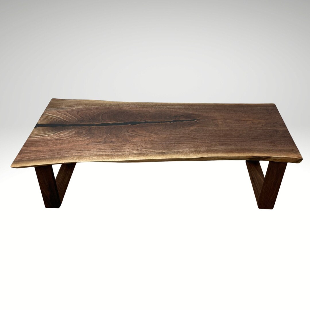 Walnut Coffee Table / Live Edge Coffee Table / Handmade Coffee - Etsy