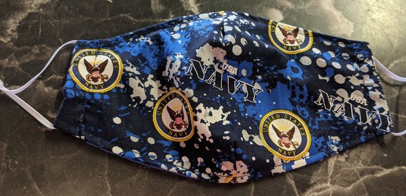 United States Navy Inspired Face Mask Navy Face Mask | Etsy