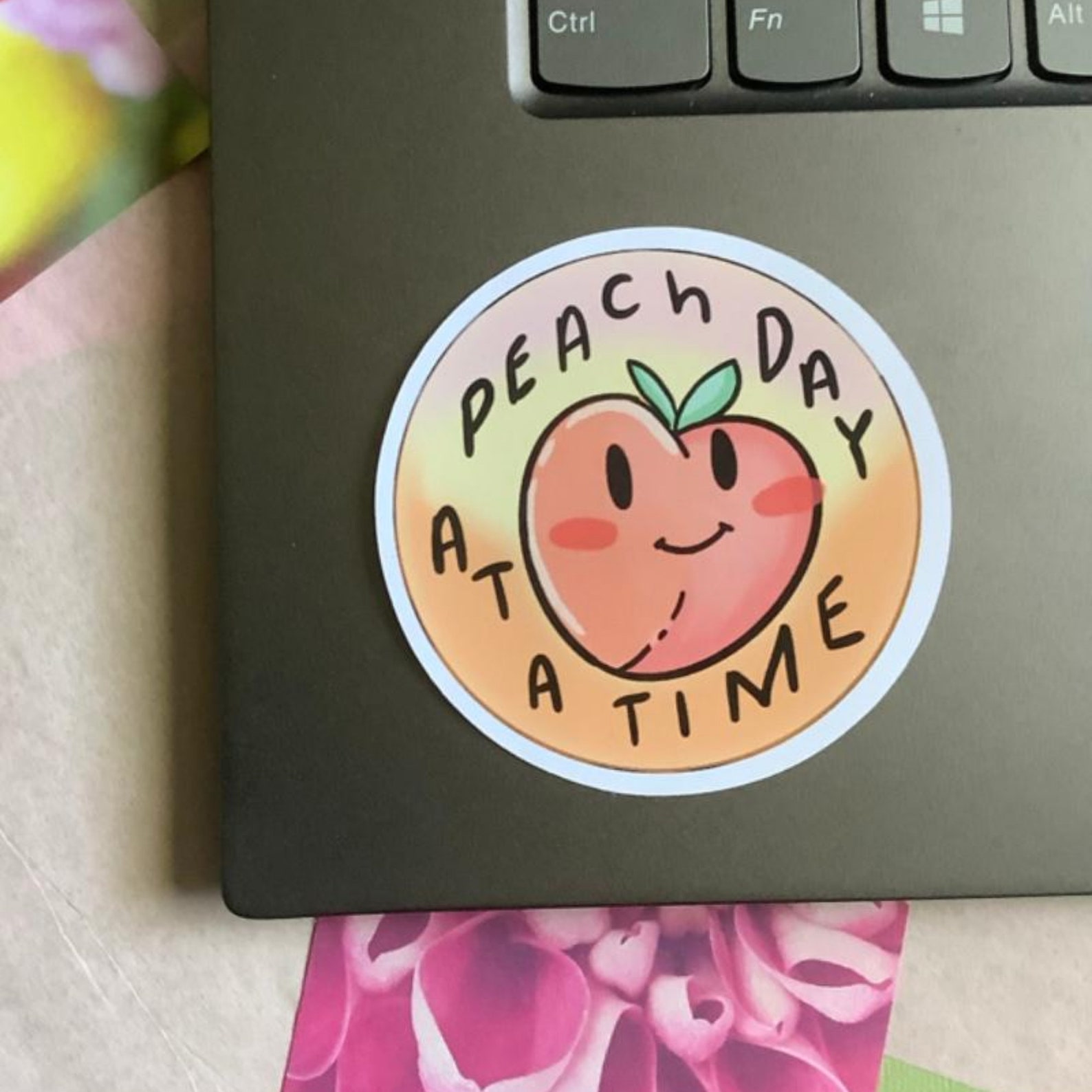 Peach Day at A Time Sticker - Etsy