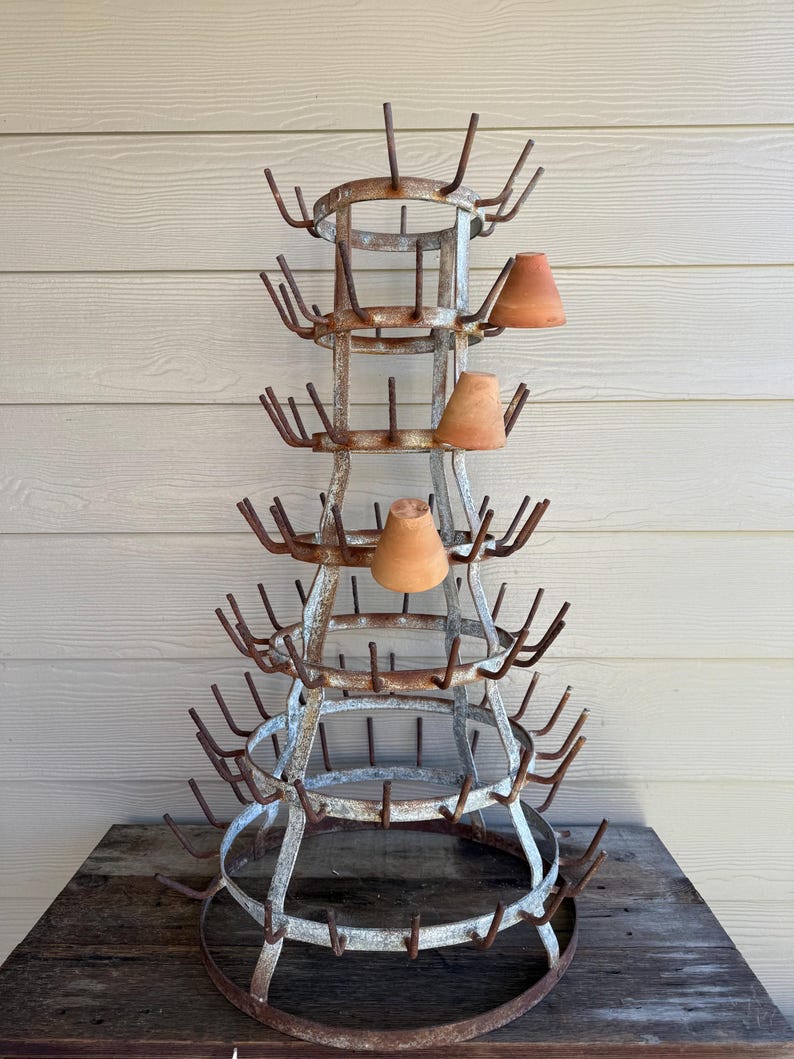 French Zinc Bottle Drying Rack - Etsy