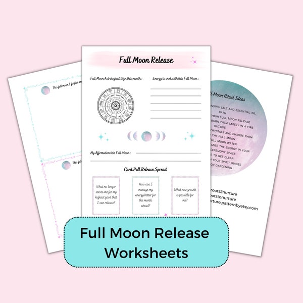 Full Moon Worksheet - Etsy