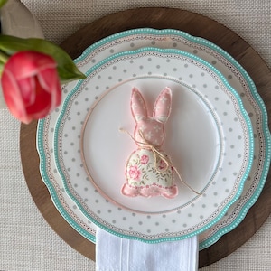 Set of Four (4) Handmade MINI Stuffed Fabric Bunnies - Shabby Chic - Etsy