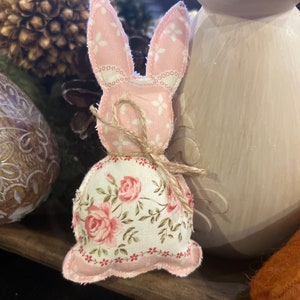 Set of Four (4) Handmade MINI Stuffed Fabric Bunnies - Shabby Chic - Etsy