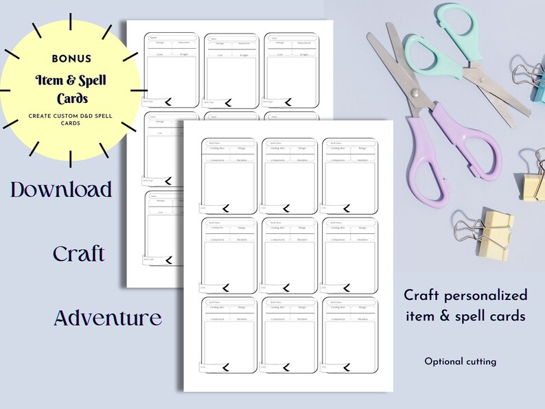 Tabletop RPG Character Sheets Digital Download Bundle- Dnd 5E ...
