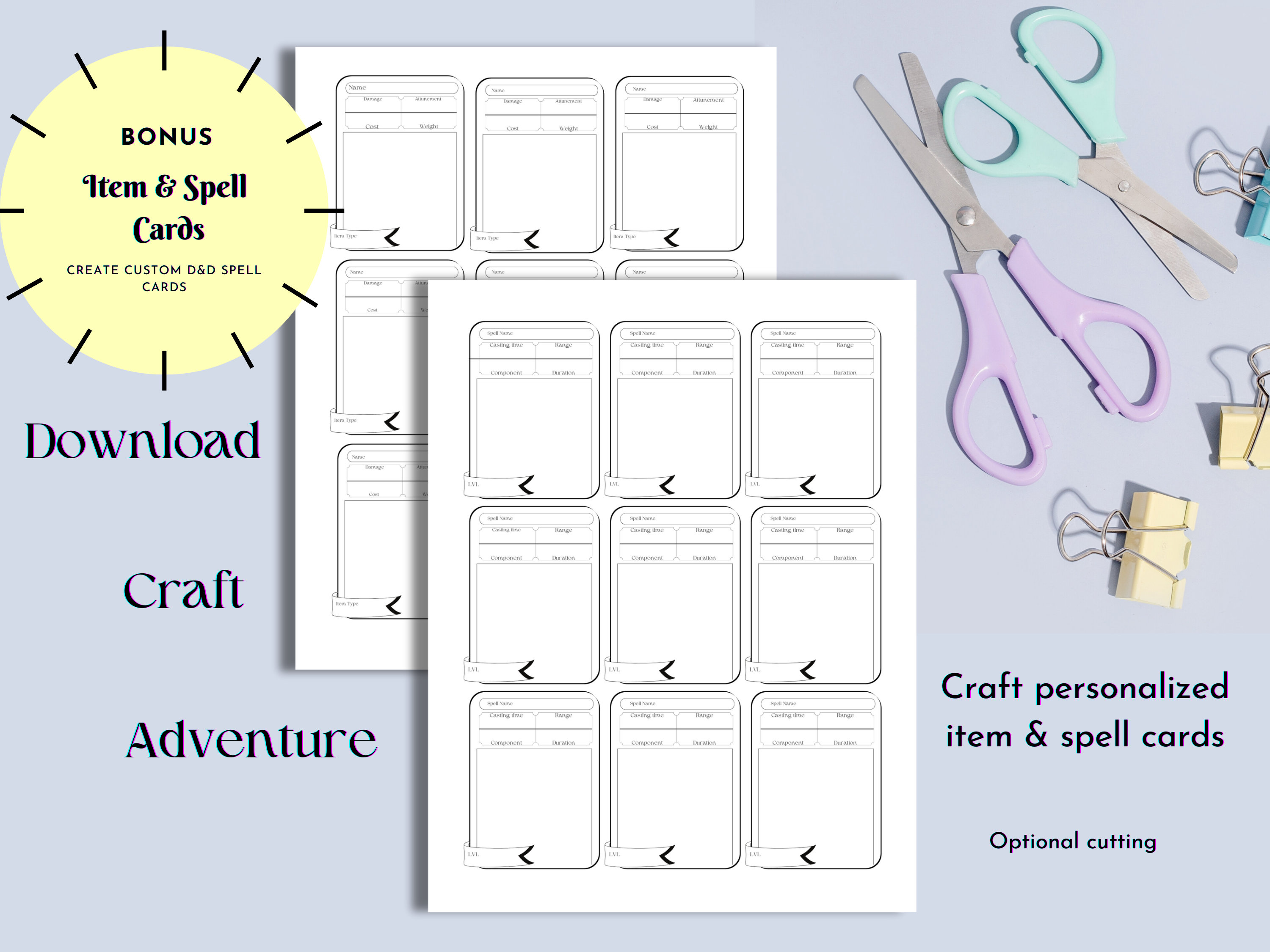 Tabletop RPG Character Sheets Digital Download Bundle Dnd 5E Printable ...
