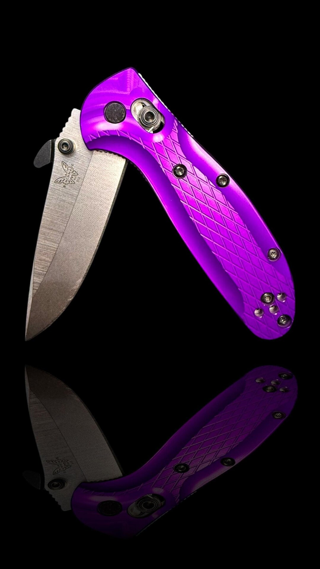 Plum Purple Diamond Aluminum Scales Compatible for Benchmade Mini ...