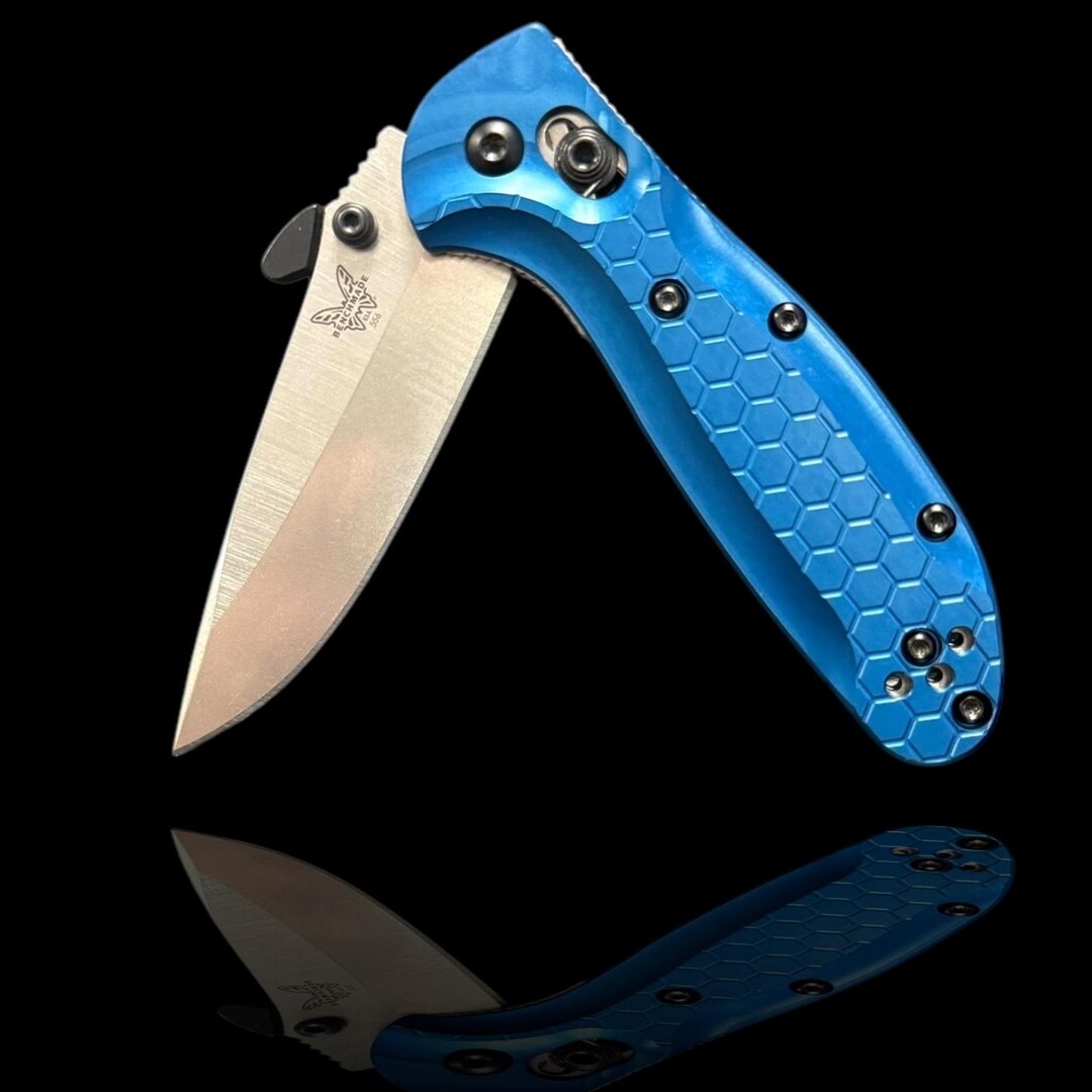 Billet Aluminum, Cobalt Blue, Honeycomb Benchmade Mini Griptilian ...