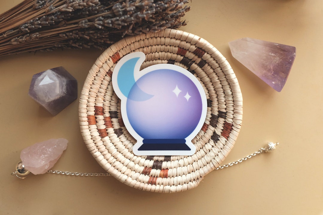 Crystal Ball Sticker, Geometric Sticker, Laptop Sticker, Water Bottle ...