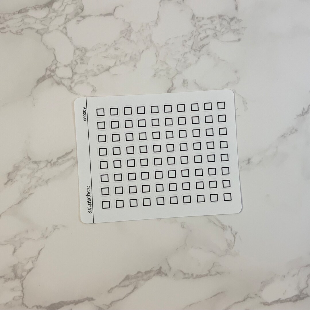 Check Boxes Sheet - Etsy