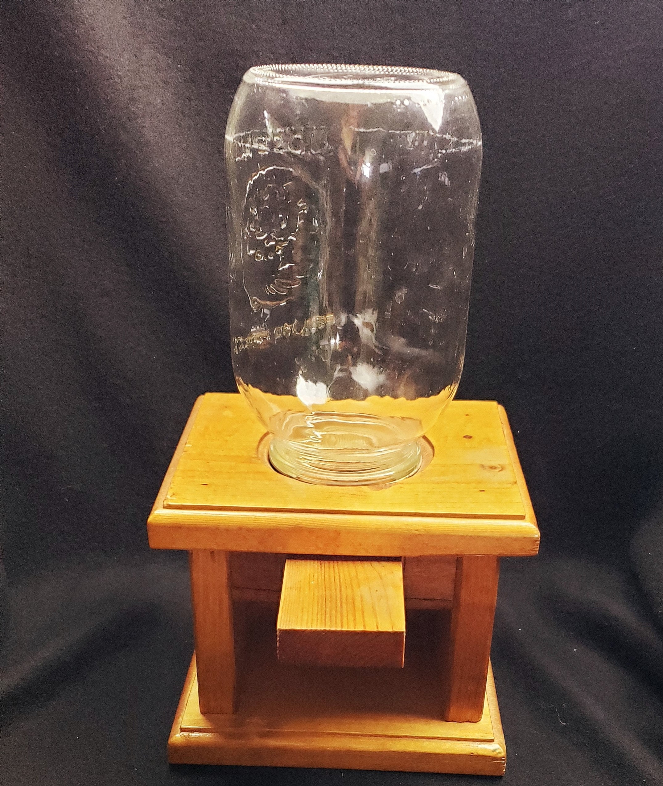 Vintage Wooden Handmade Gumball Machine Mason Jar Farmhouse Cottagecore ...