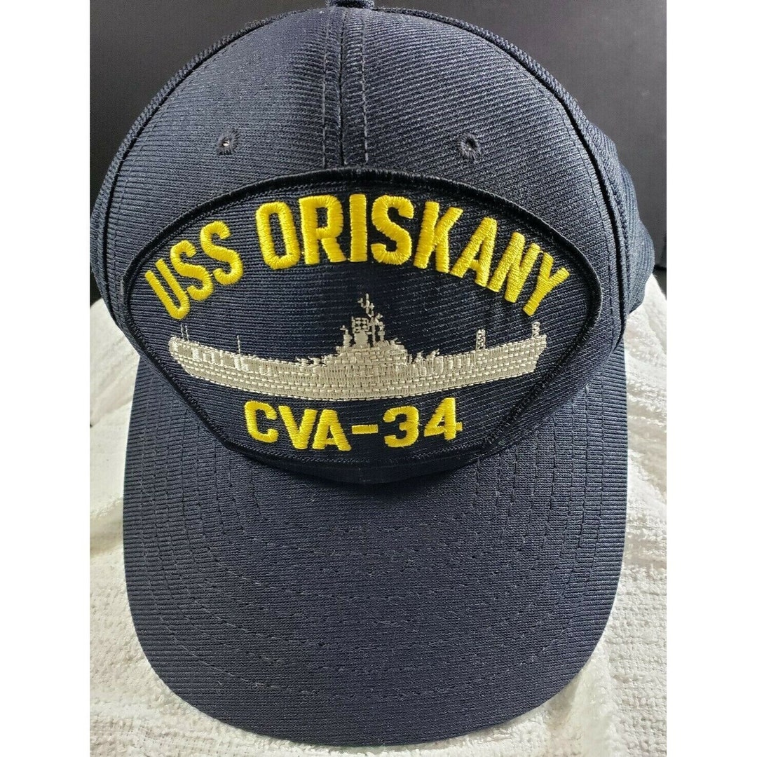 Vintage USS Oriskany Embroidered Hat Baseball Cap Naval Ship USA ...