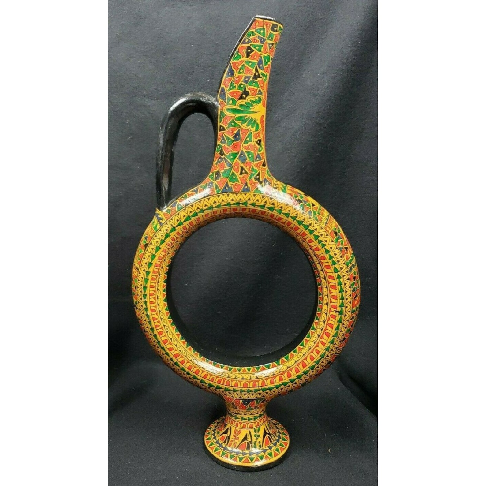 Hand Painted Traditional Hittite Ceramic Wine Pitcher With Handle and ...