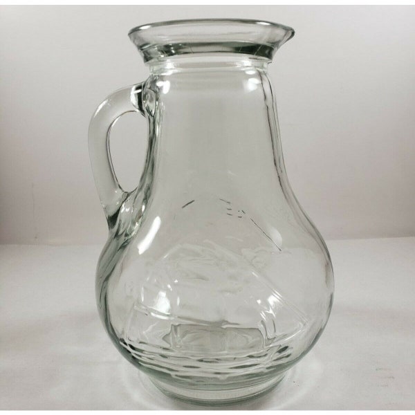 Clear Glass Pitchers With Handles Etsy