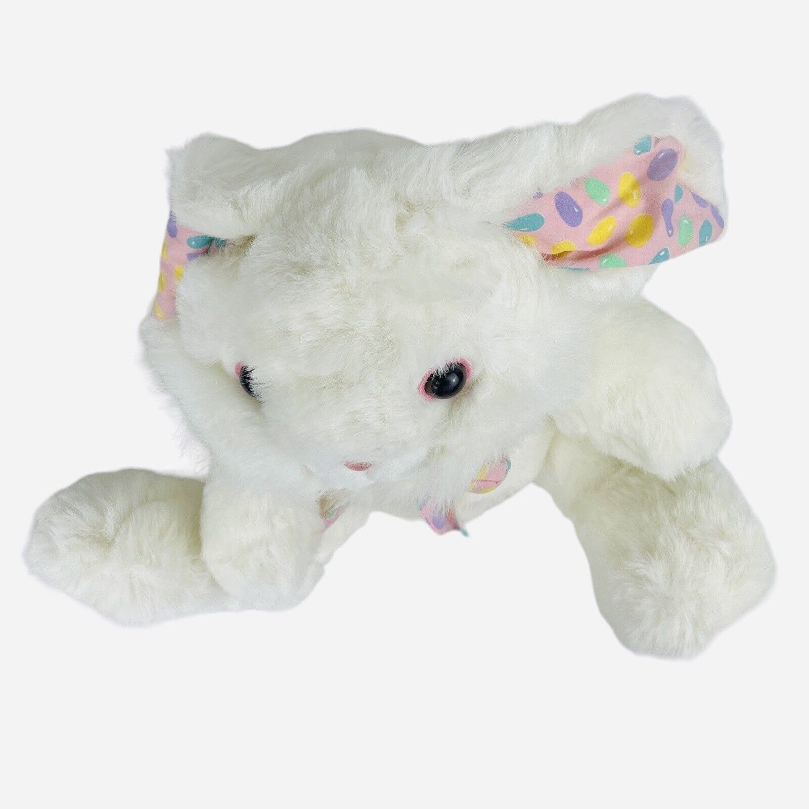 Vintage 90s Dan Dee White 14" Easter Bunny Rabbit Plush Jellybean Ears ...