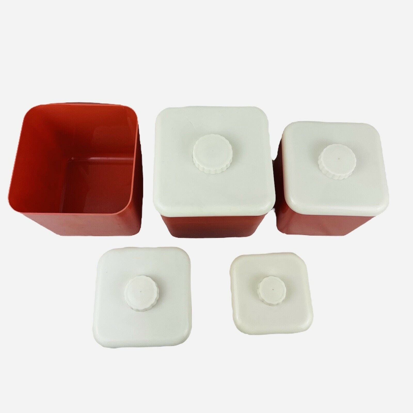 RARE Vintage 1950s Lustro Ware Pink Plastic Canister Set and Cookie Jar ...