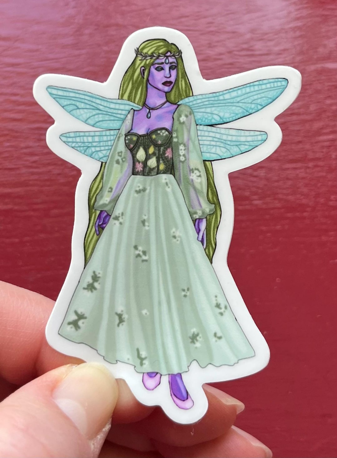 Dragonfly Fairy Princess Vinyl Sticker - Etsy