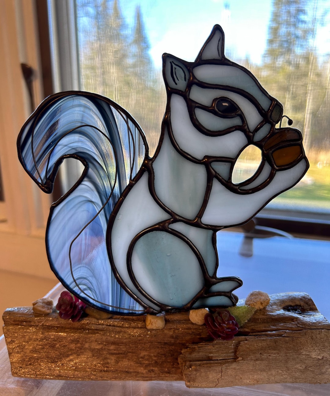 Stained Glass Squirrel - Etsy